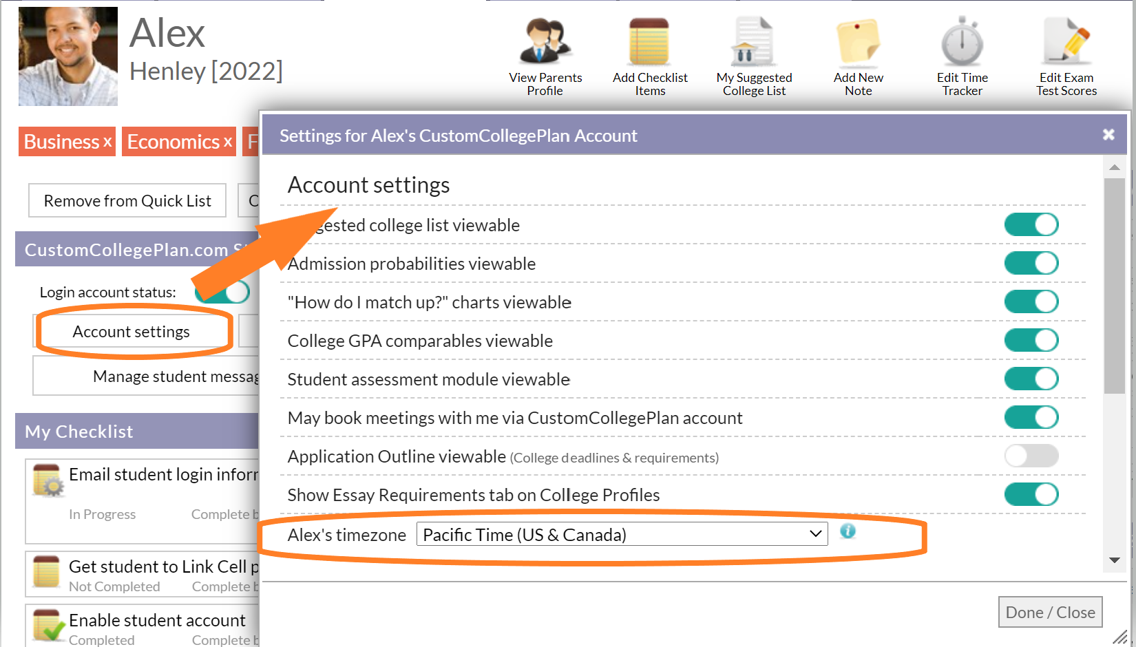 Timezones – CollegePlannerPro Support