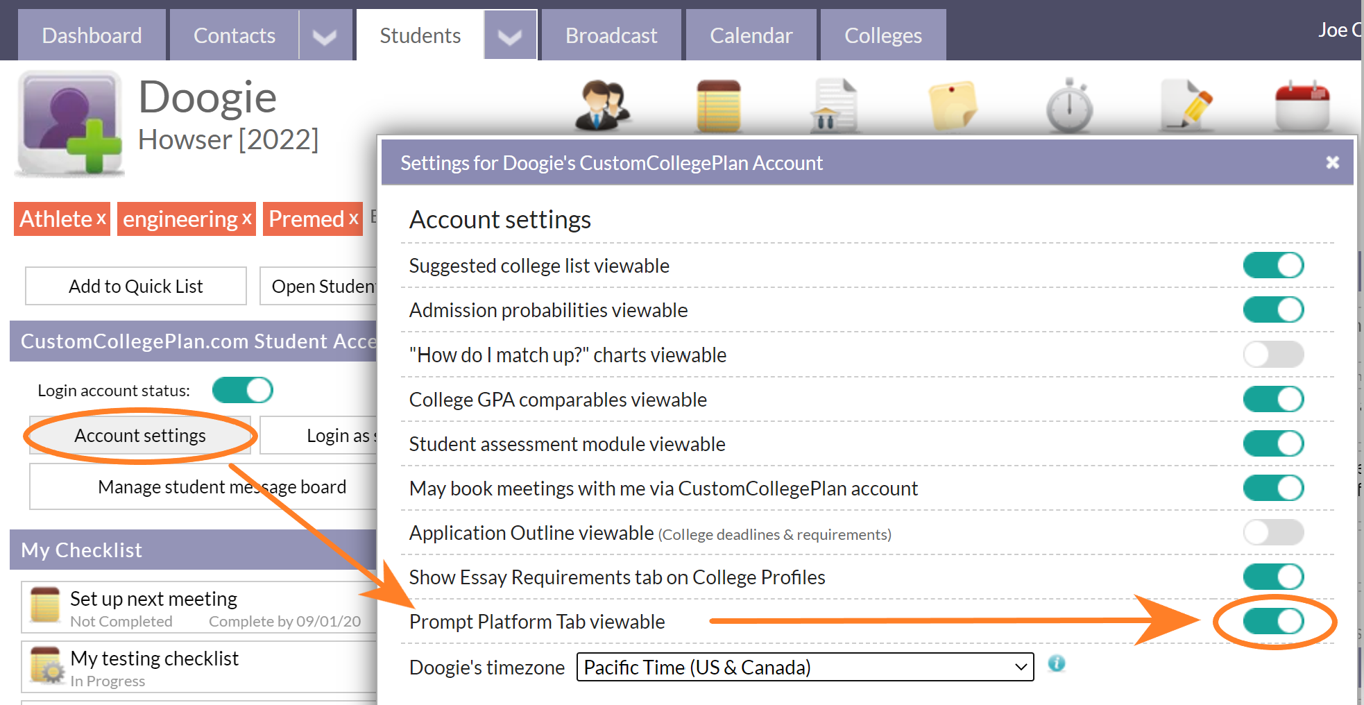 How to make the Prompt "Writing" tab viewable to students in ...