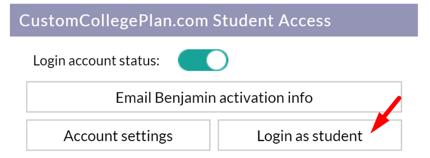 Creating a sample student profile and CustomCollegePlan account ...